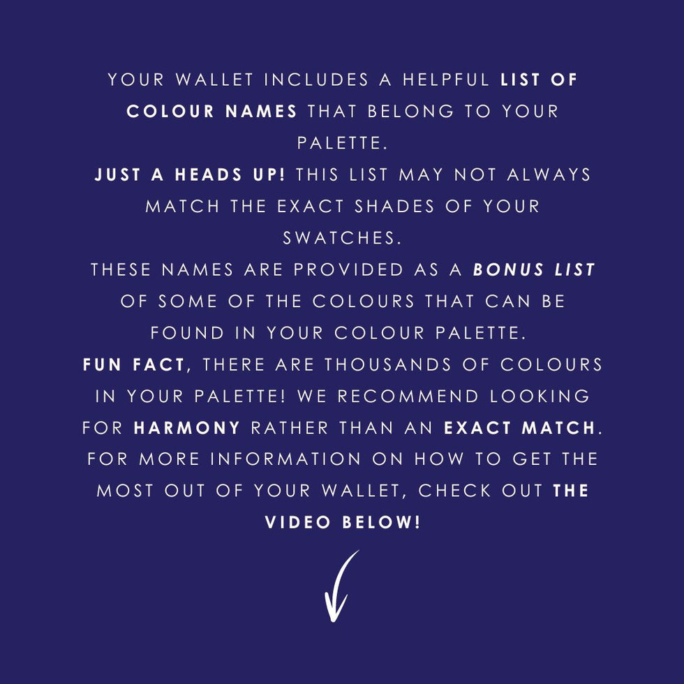 Colour Analysis Cool Swatch Wallet – International Image Institute